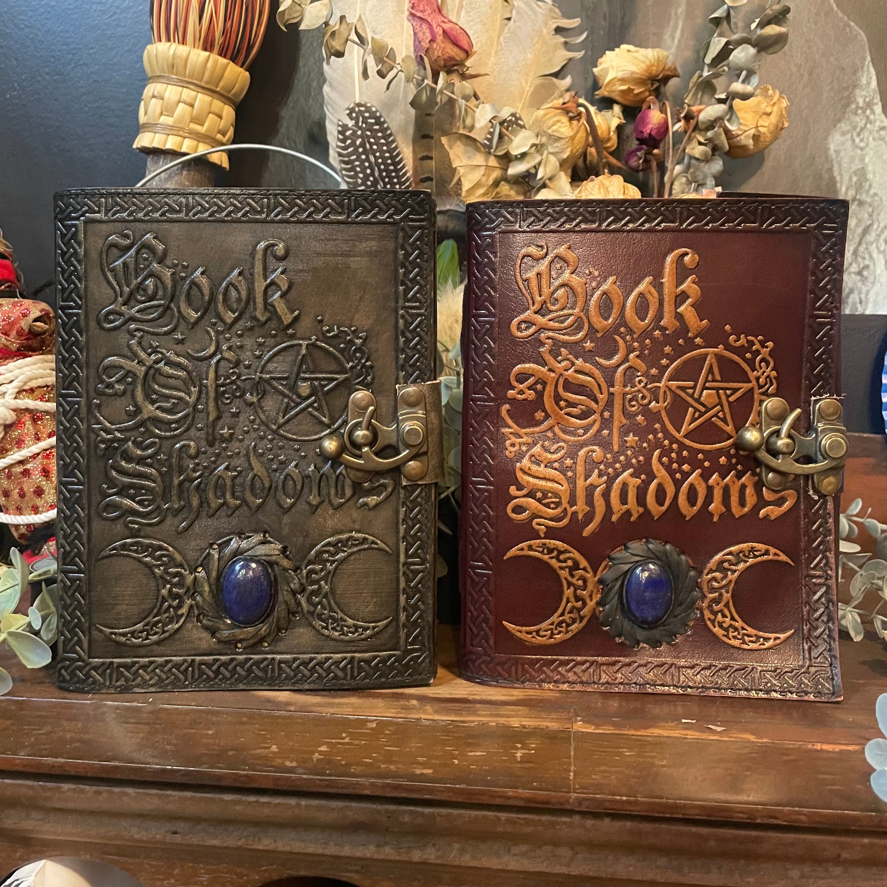 Book Of Shadows Leather Journal – Smudge Metaphysical Spiritual Boutique
